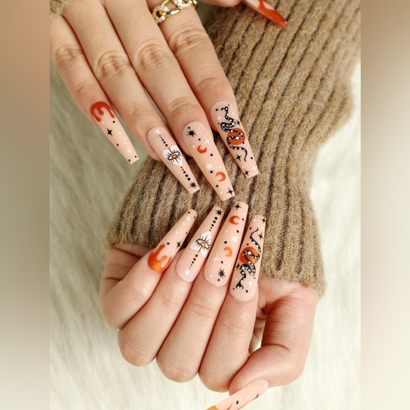 Pretty Secrets | Makeup | Gorgeous Mystic Extra Long Press On Nails ...